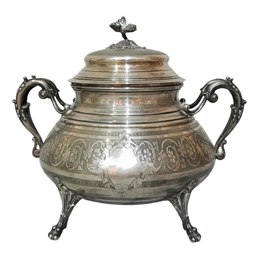 Antique Silver Sugar Pot, France, 19th Century | Chairish