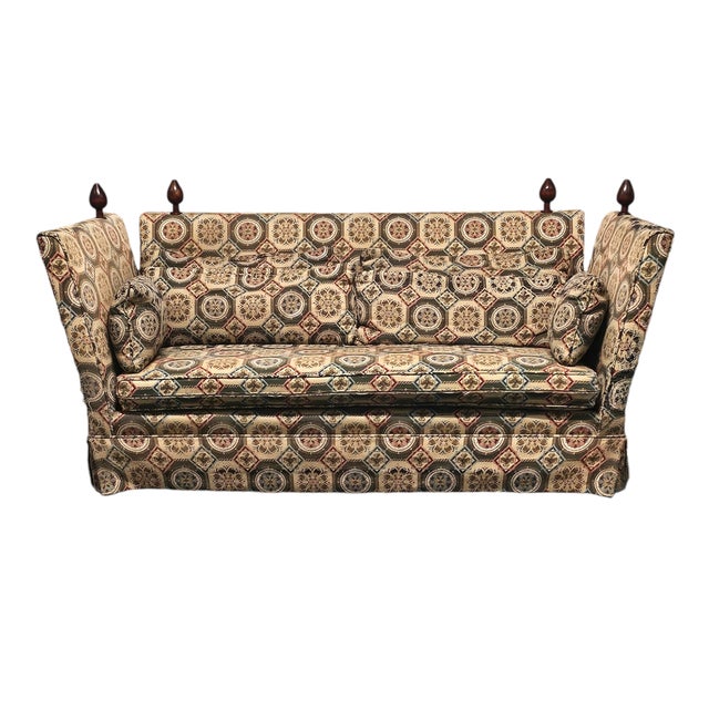 90" English Knole Style Four Seat Sofa Upholstery Project | Chairish