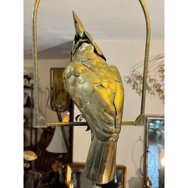 Sergio Bustamente Mixed Metal Cockatoo Hanging Sculpture | Chairish