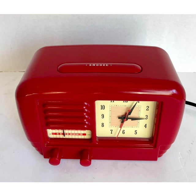 1980's Retro Red Alarm Clock Radio | Chairish