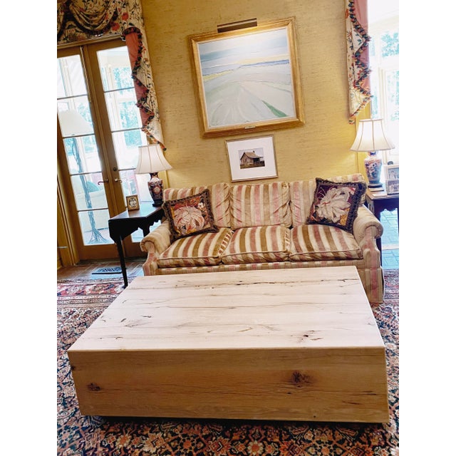 Modern Solid White Oak Handmade Center Table by Fortunata Design | Chairish