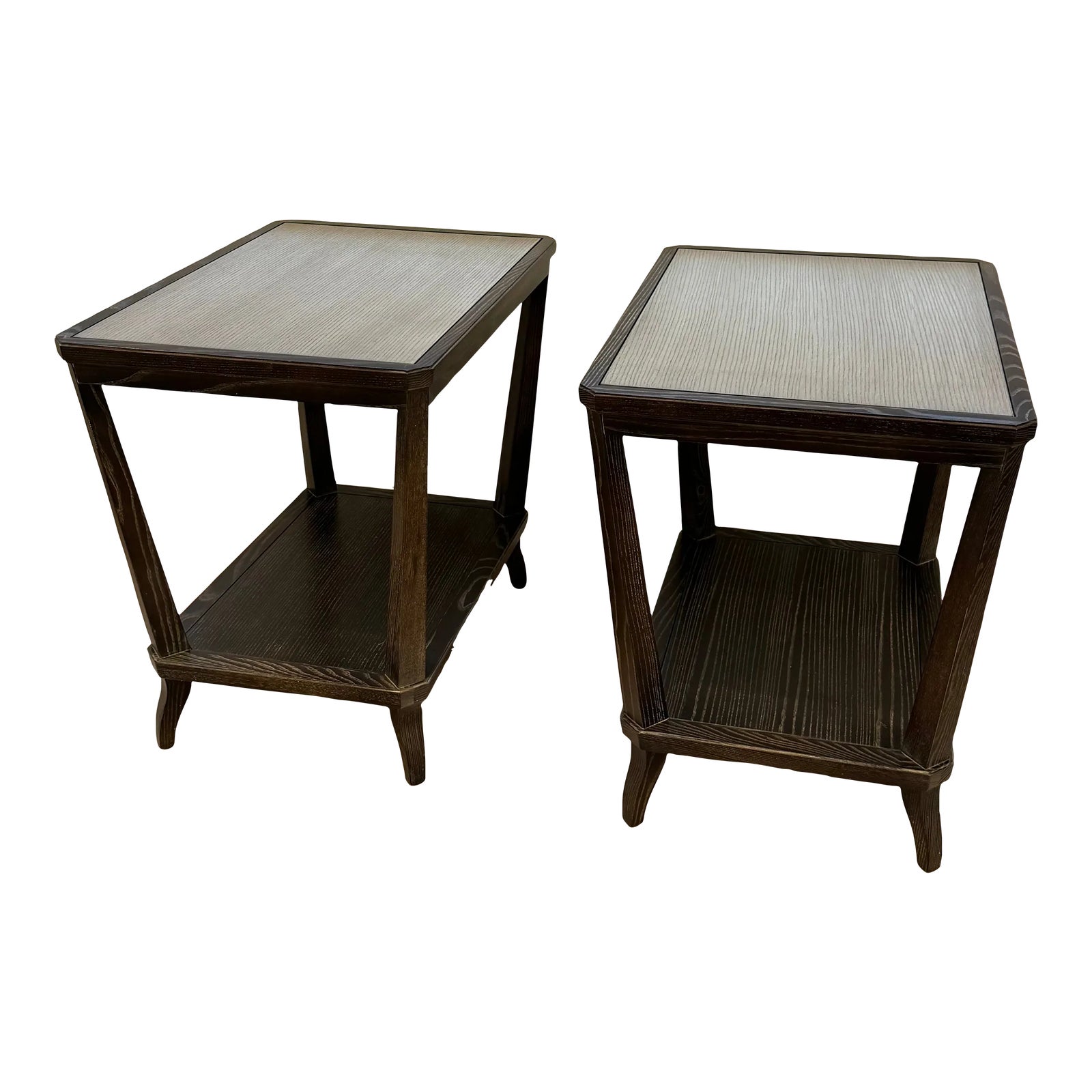 Pair of Rye Rectangular Side Tables by Hickory Chair | Chairish