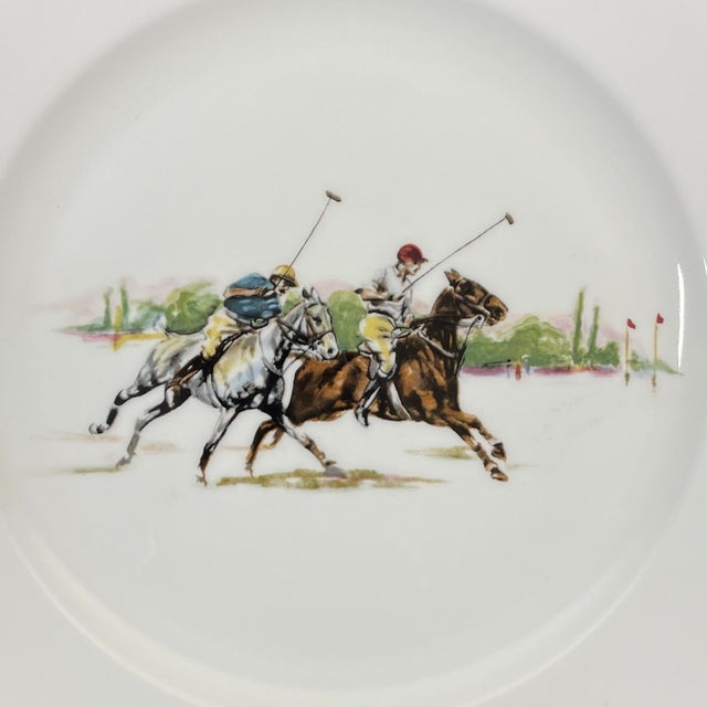 Vintage Ralph Lauren “Polo Scene” Bone China Dinner Plates- Set of 8 ...