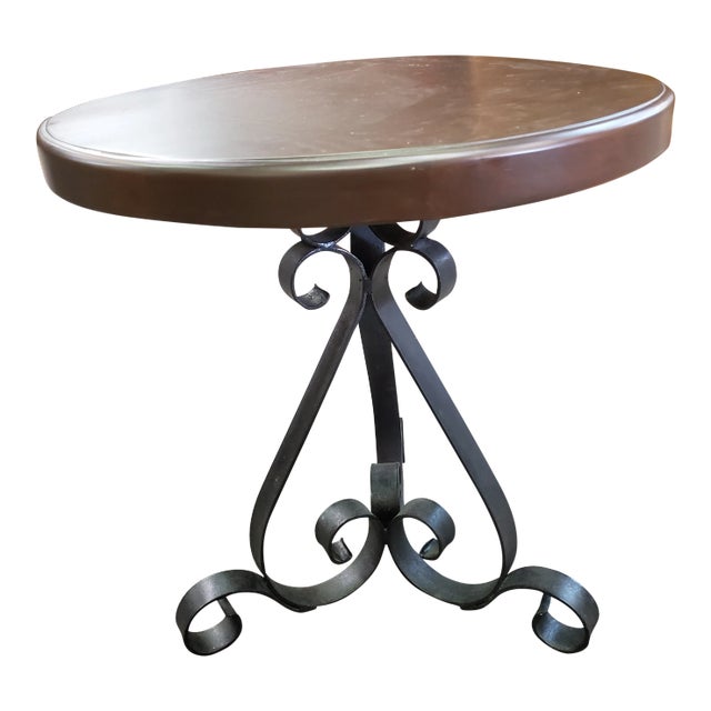 Vintage Traditional Iron/Metal Side Table | Chairish