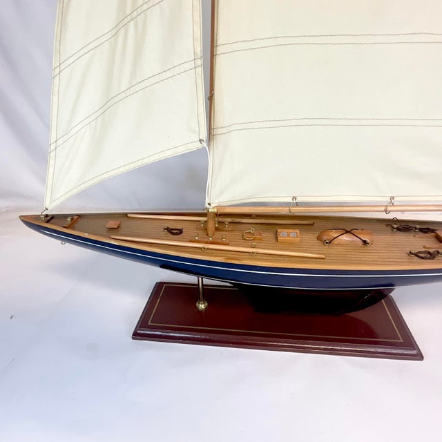 1970s Vintage Nautical Coastal Large Scale Schooner Sail Boat Model ...