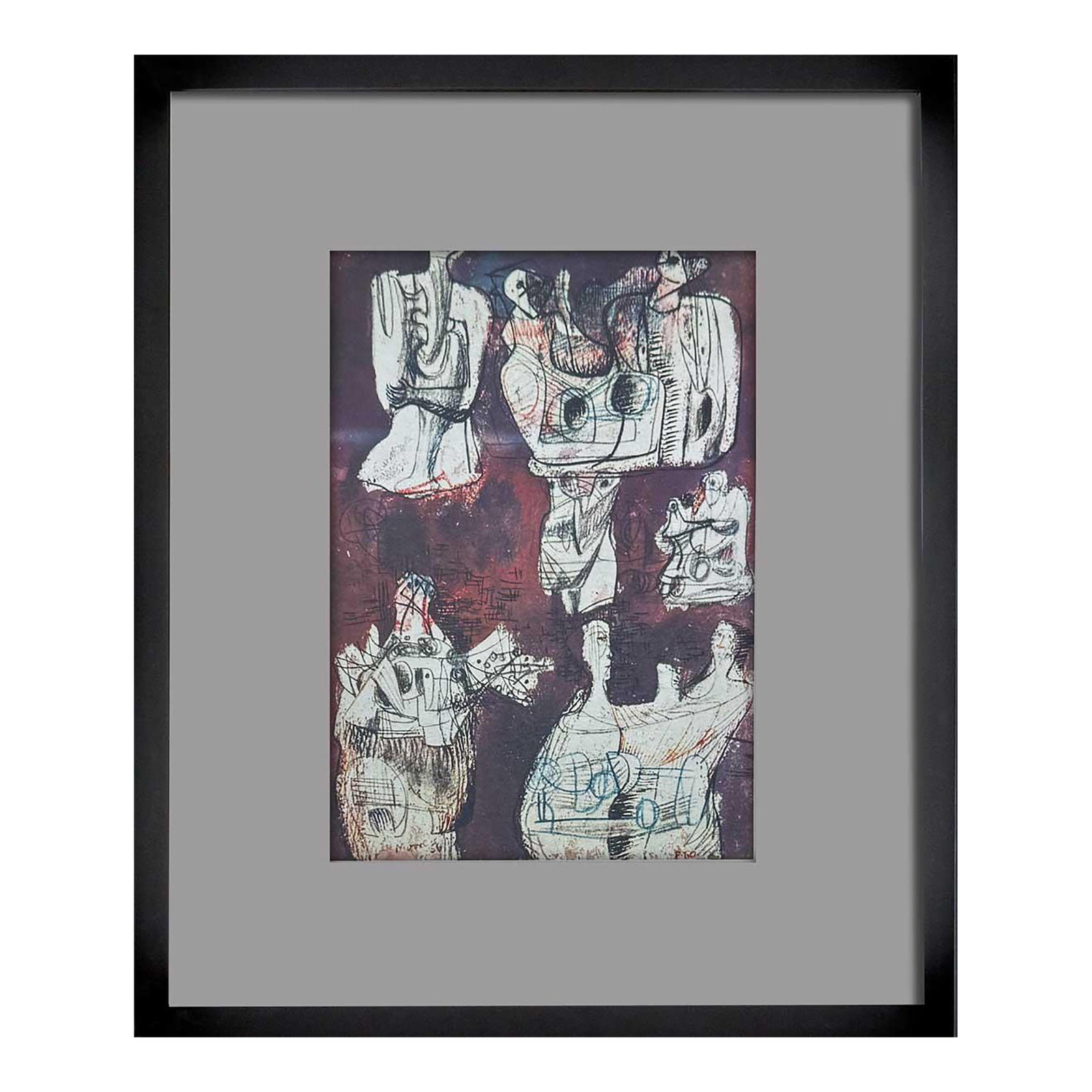 Henri Moore Lithograph Limited Edition ~Reclining Figures Study ~ Rare ...