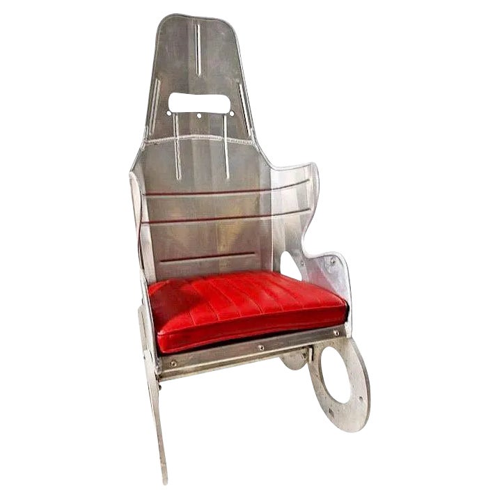 Late 20th Century Custom Made Aluminum Race Car Seat Studio Chair With ...