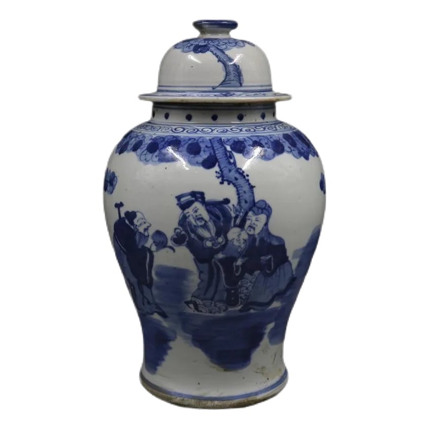 Antique Chinese Ceramic Pot China Blue Ground Famille Rose Porcelain ...