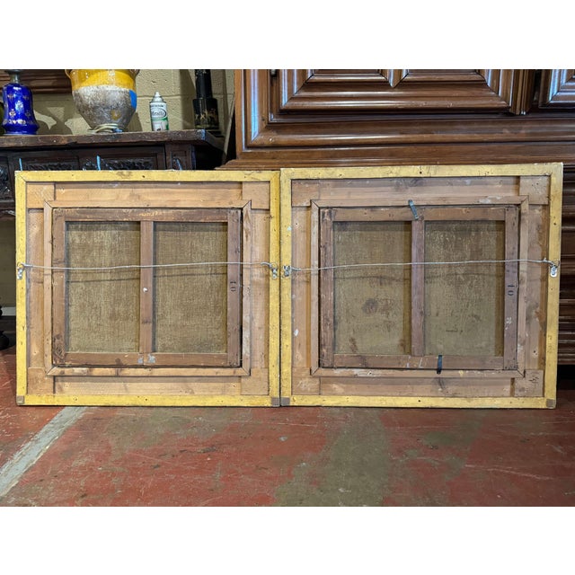 Pair of 19th Century French "Chasse a Courre" Oil Paintings Signed ...