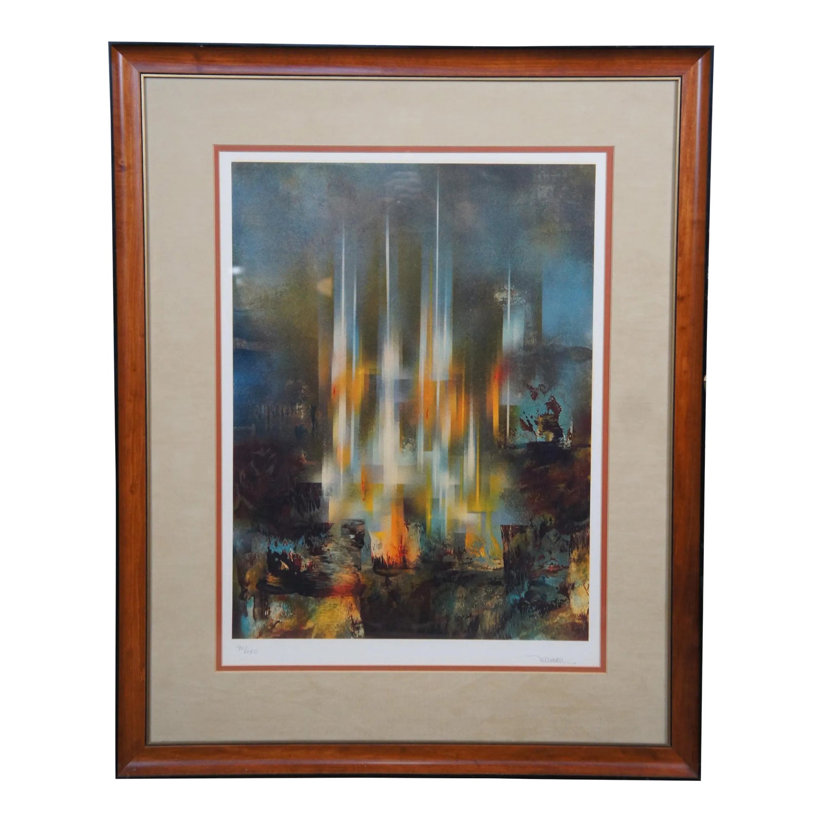 Vintage Leonardo Nierman "Prismatic City" Modernist Lithograph Signed ...