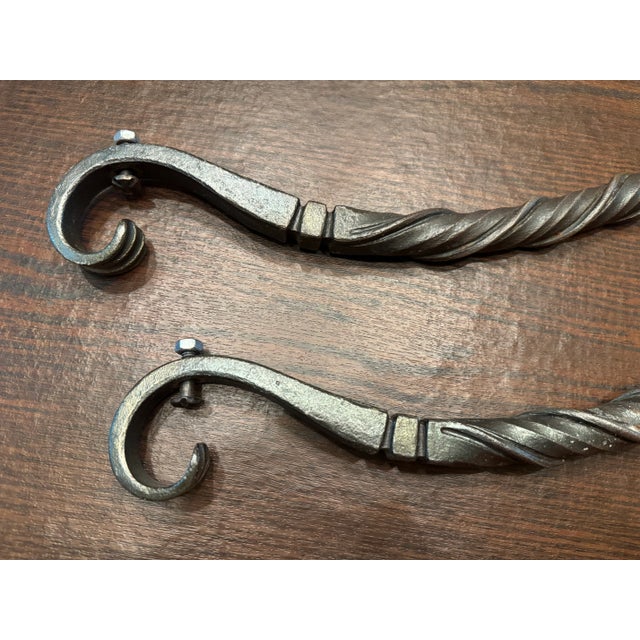 Custom Made Hand Forged Iron Cabinet Pulls - a Pair | Chairish