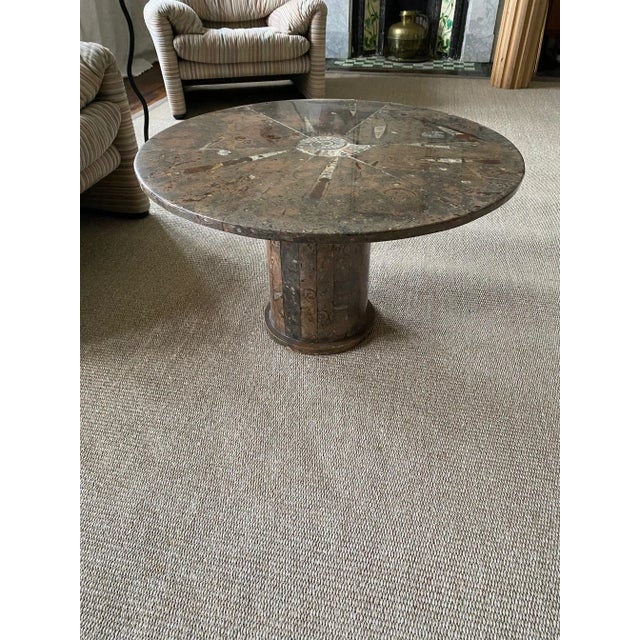 Mid-Century German Coffee Table in Fossil Stone, 1960s | Chairish