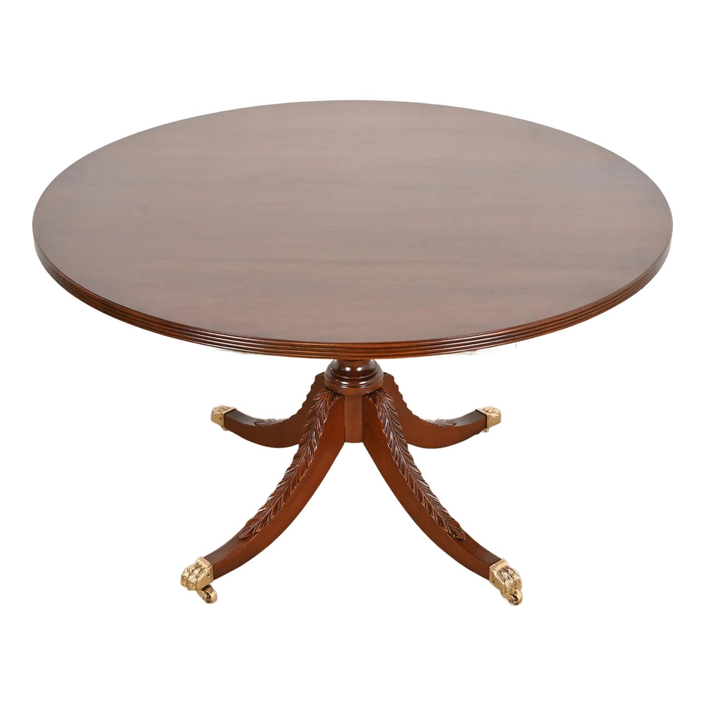 Stickley Georgian Mahogany Pedestal Dining Table or Breakfast Table ...
