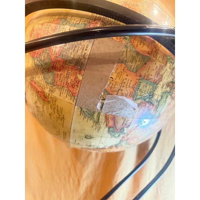 Vintage Replogle 16” World Classic Globe on Mid-Century Modern Metal ...