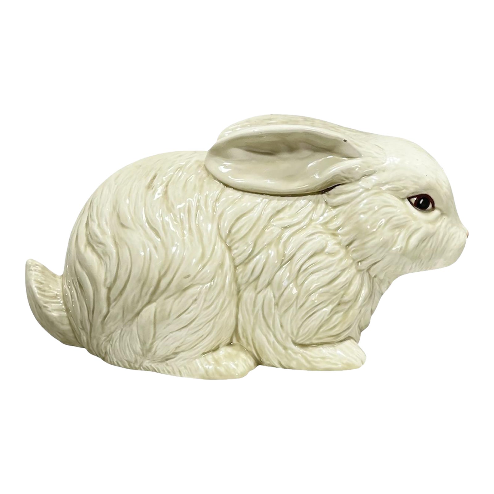 Vintage Glazed Ceramic Rabbit | Chairish
