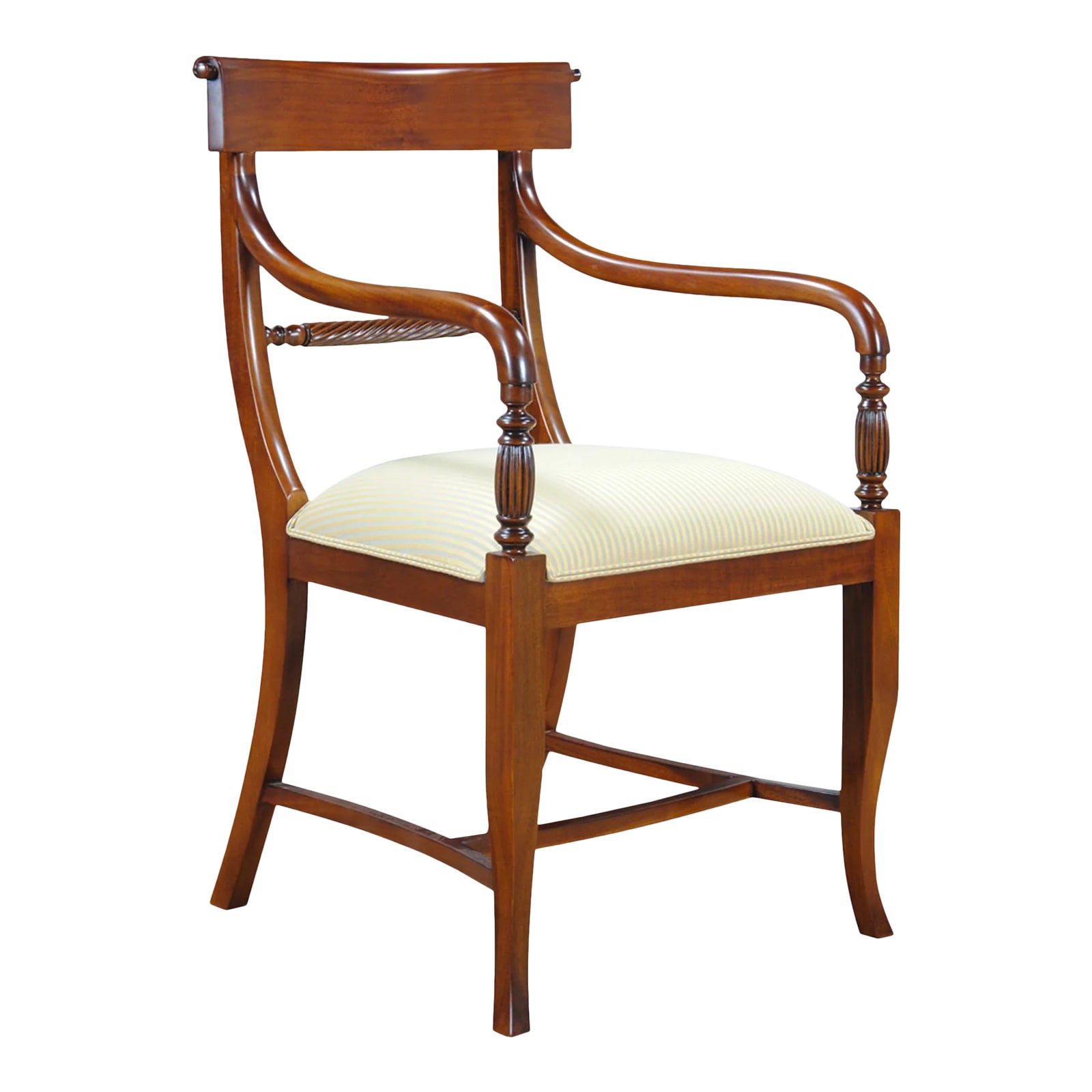 Twist Back Arm Chair | Chairish