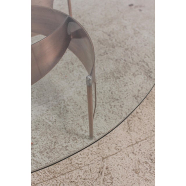 Modern Design Steel Base Glass Top Coffee Table Chairish