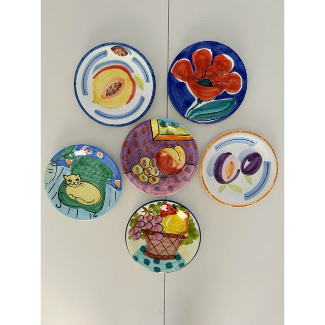 1990s Colorful Plates Made in Italy, Ceramiche Toscane for Te Cellar ...