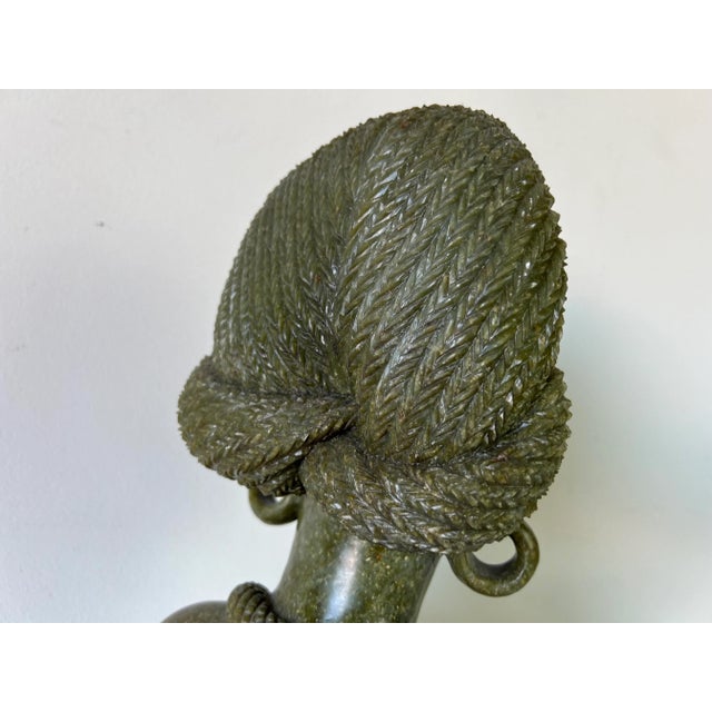 Vintage African Shona Woman Verdite Stone Zimbabwe Sculpture by Cashel ...