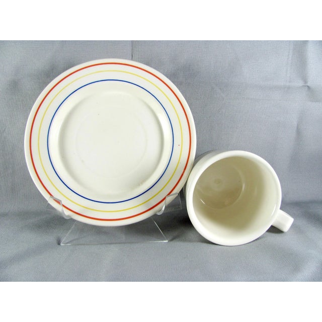 Vintage Primary Color Bands Service for 4 Dinnerware - 20 Piece Set ...