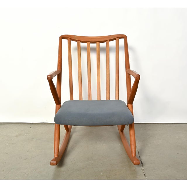 1970s Benny Linden Rocking Chair Teak Rocker Danish Modern | Chairish