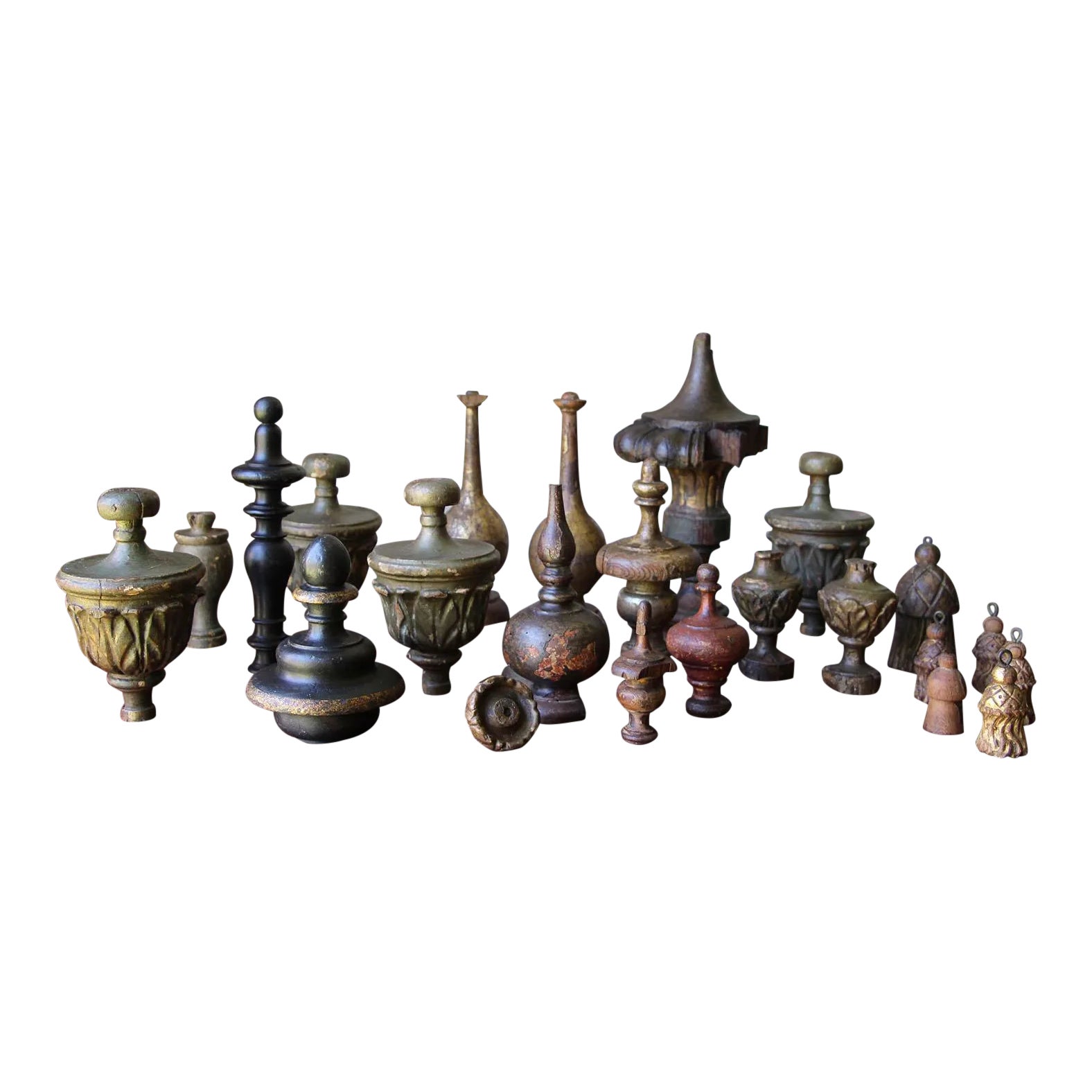 Architectural 18th Century Baroque Finials - Set of 23 | Chairish