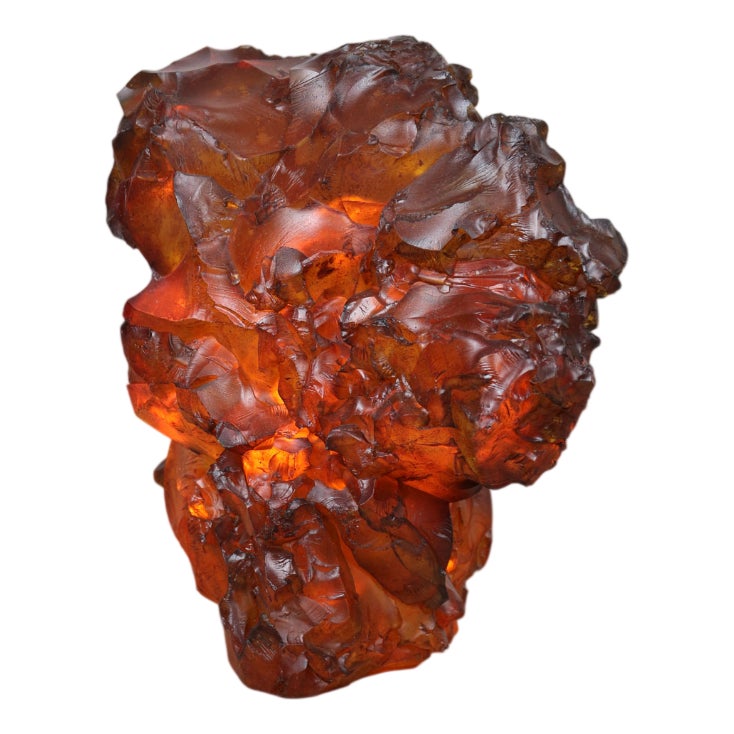 Vintage Italian Sculptural Orange Lamp, 1970s | Chairish