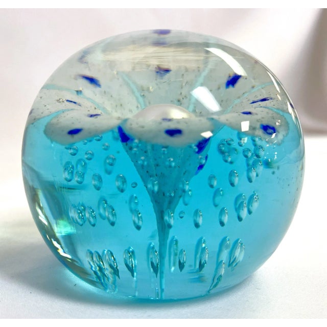 Mid Century Modern Art Glass Paperweight | Chairish