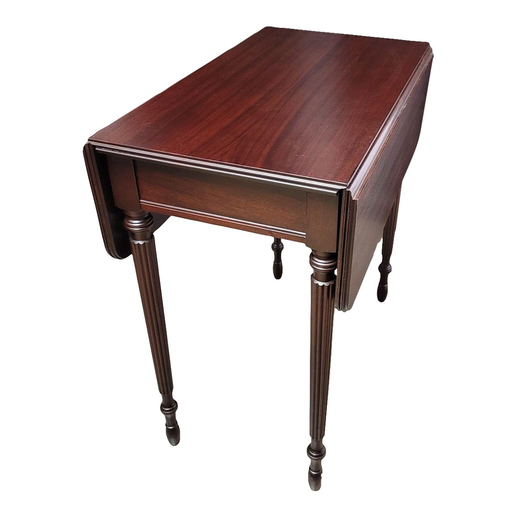 Antique Baltimore Mahogany Pembroke Accent Table | Chairish