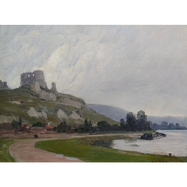 Alexis Fournier -Chateau Gaillard in Normandy Cloudy Sky-19th Century ...