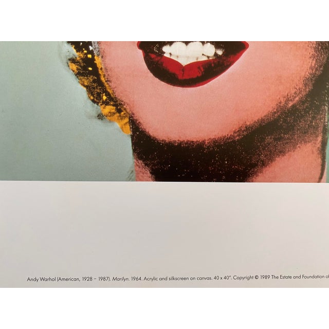 1989 Andy Warhol Foundation "Marilyn - 1964" Pop Art Offset Lithograph ...
