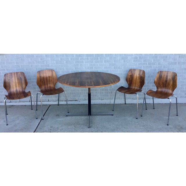 Mid 20th Century Rosewood City Chairs and Adjustable Table by Oyvind Iversen for Westnofa - Set ...