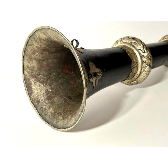 Antique Tibetan Trumpet or Dunchen Telescoping Ceremonial Horn | Chairish