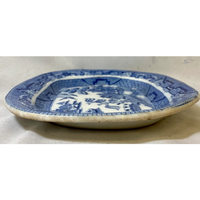 Small Antique Twigg Pottery Blue Willow Serving Plate/ Tray From ...