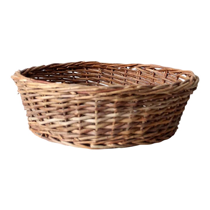 Vintage Wicker Basket Bowl | Chairish