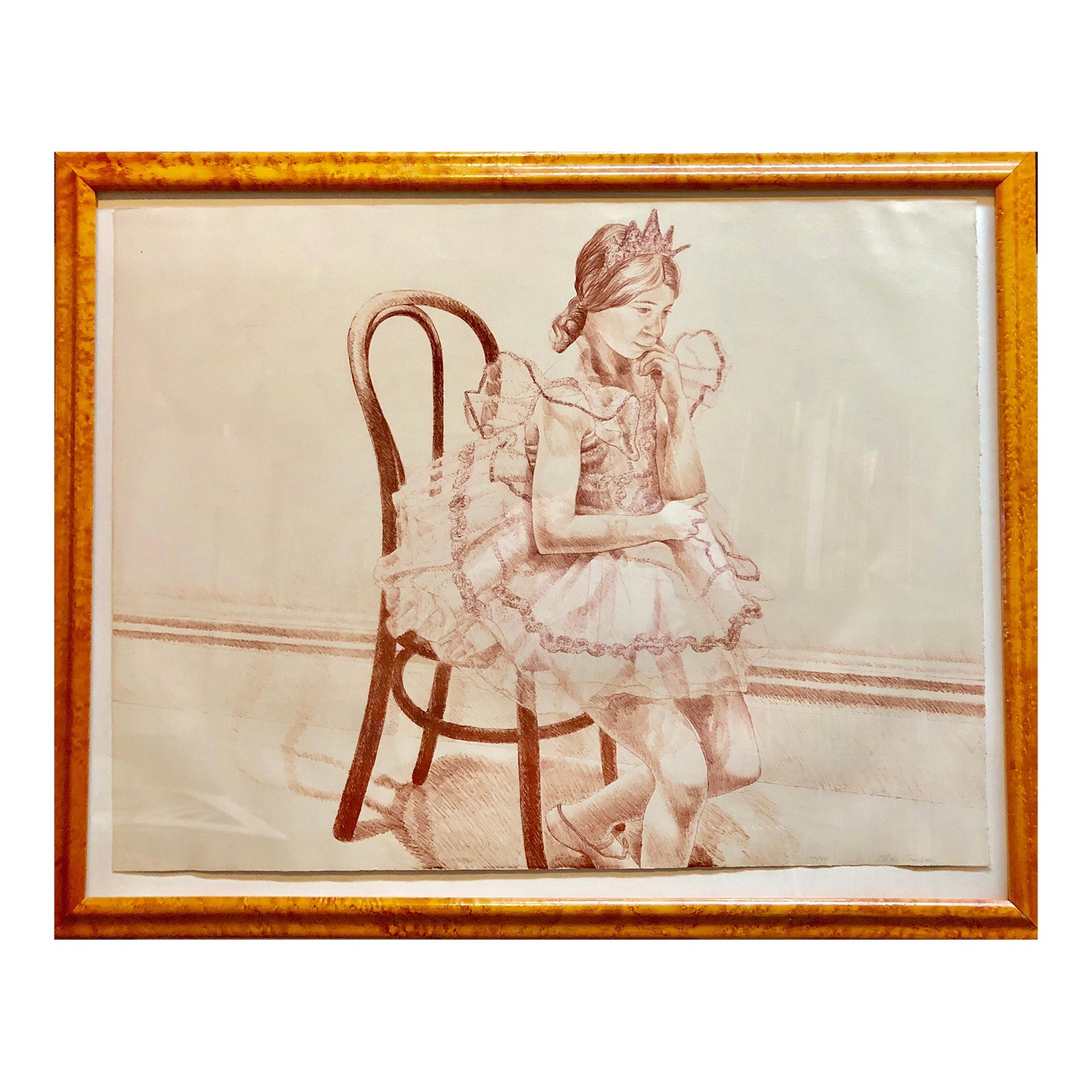 Philip Pearlstein, Girl in Ballerina Dress (Thonet Chair) Color ...