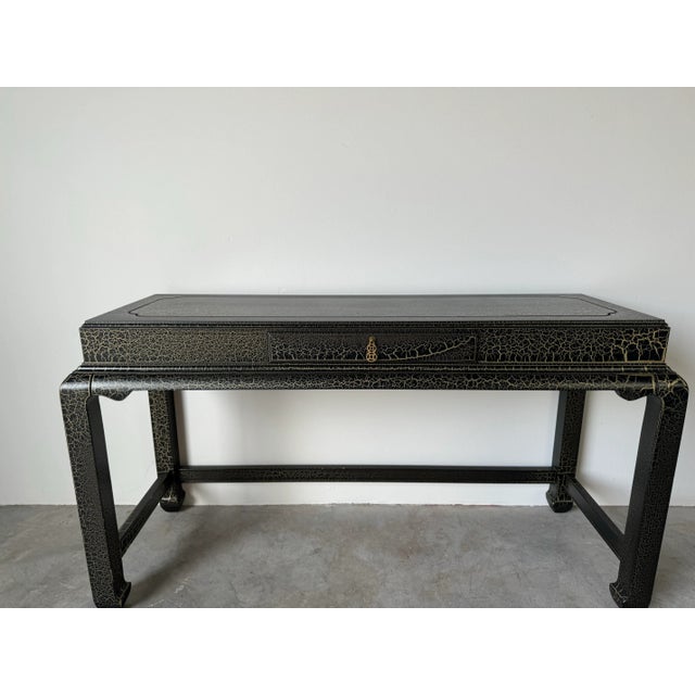 Vintage Asian Ming - Style Black Console or Sofa Table by Lane | Chairish