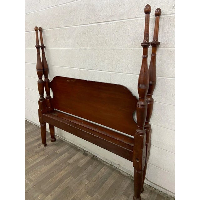 Vintage Full Size Traditional Poster Headboard and Footboard With Acorn ...