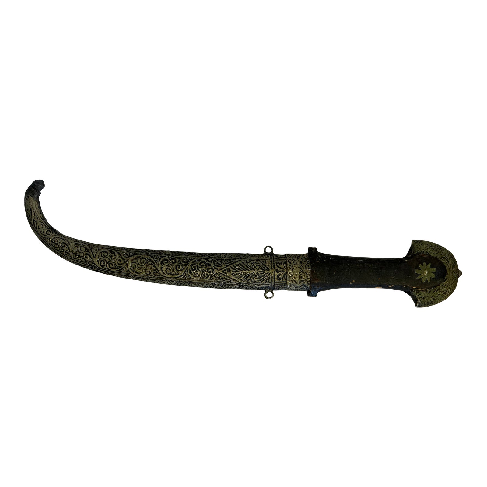 North African Jambiya (Curved Dagger With Brass Scabbard), Circa 1880 ...