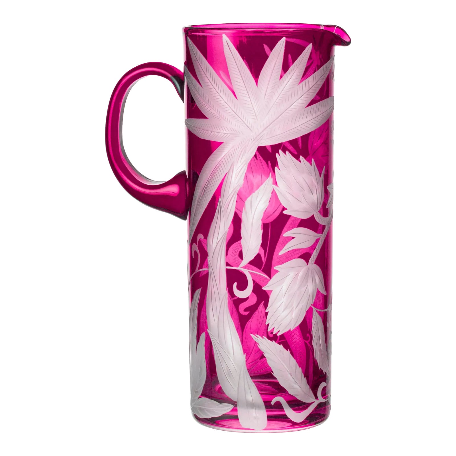 ARTEL Jungle Deco Large Pitcher in Fuchsia | Chairish