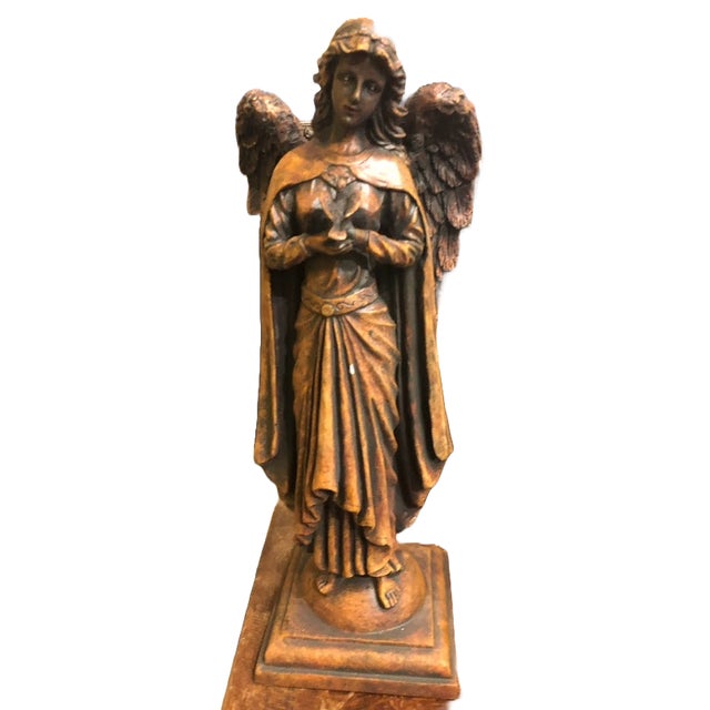 19th Century Angel Standing Statue | Chairish