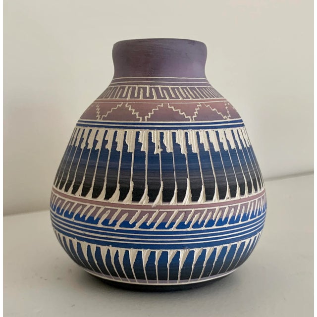 Navajo Michael Charlie Seed Pottery Vessel, Signed | Chairish