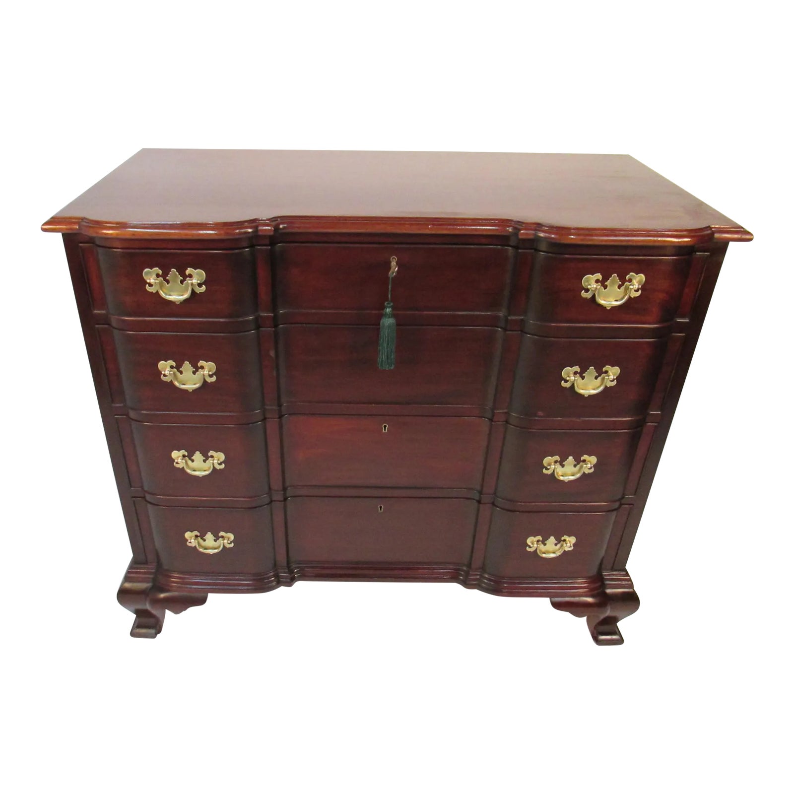 1940s Mahogany Block Front Chest | Chairish