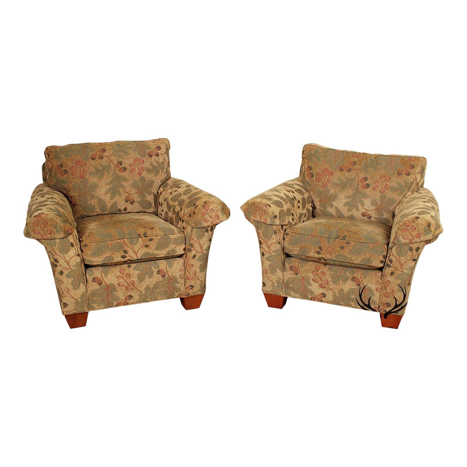 Stickley Fine Upholstery Pair of 'Essex' Lounge Chairs | Chairish