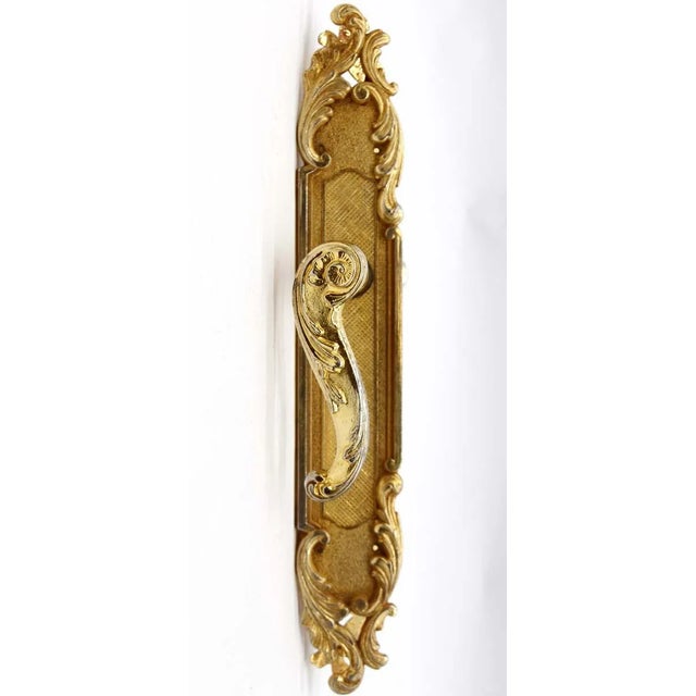 Mid 20th Century European French Gilded Brass Lever Door Knob Set ...