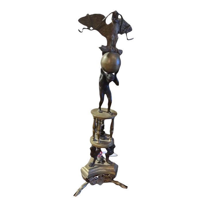 19th Century (Mid) Italian Grand Tour Sculpture Atlas Holding the Earth ...
