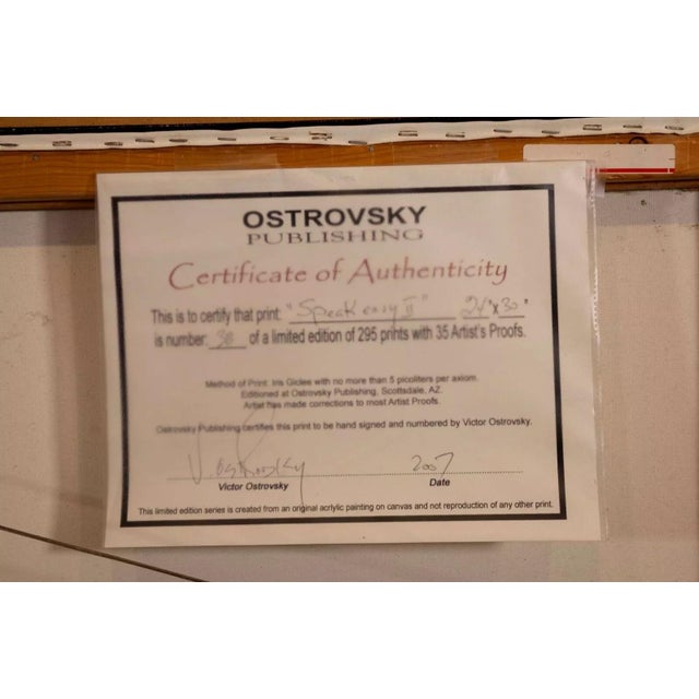 Victor Ostrovsky Speakeasy II Signed Enhanced Giclee on Canvas 38/295 ...