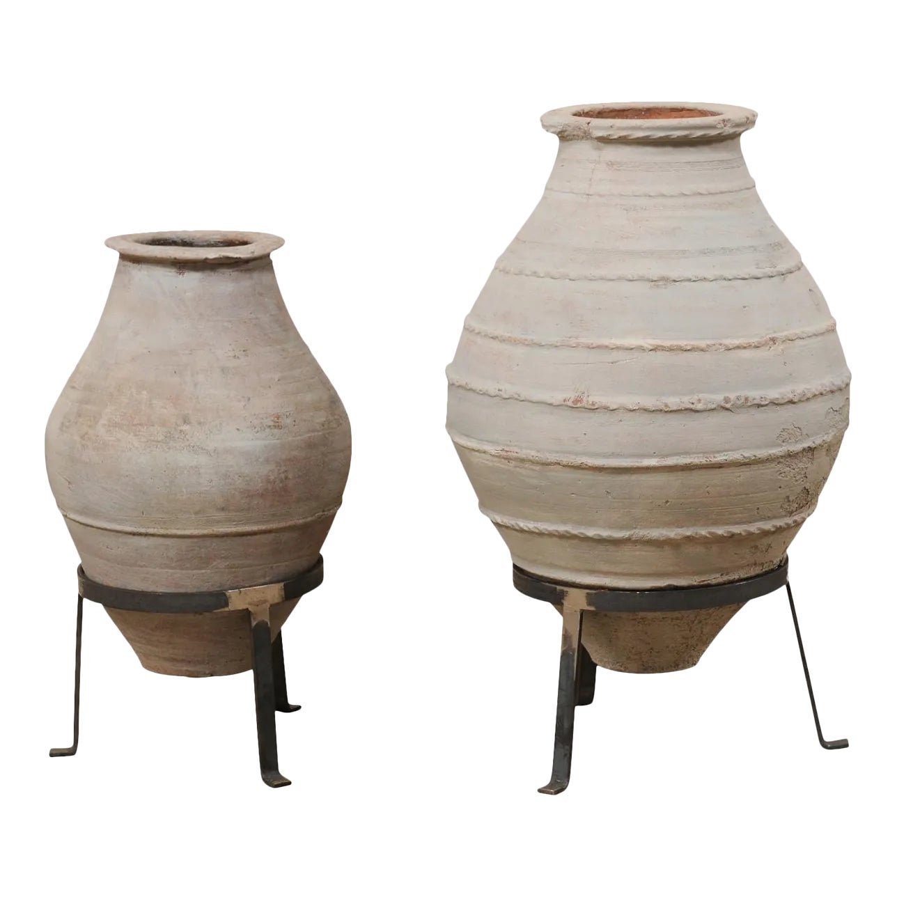 Pair of 19th Century Vessels on Stands - A Pair | Chairish