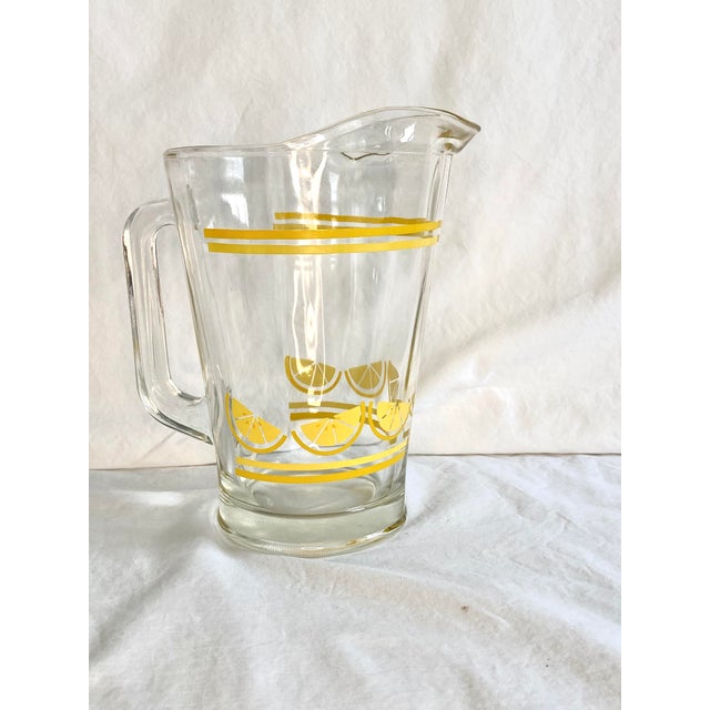 Vintage Crisa Libbey Lemon Pattern Glass Pitcher | Chairish