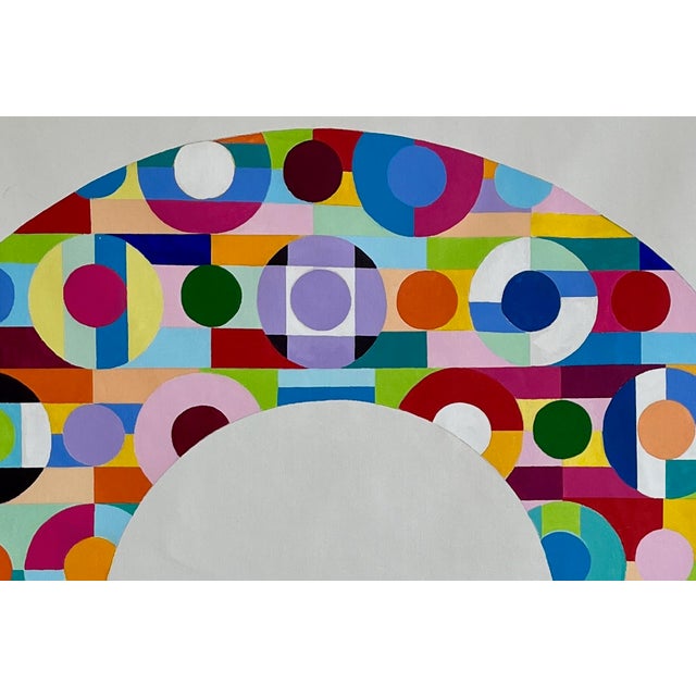 Geometric Color Wheel Painting | Chairish